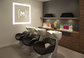 Hair Salon Interior Design Wooden Cabinets Furniture for Shampoo Storage in Walnut Warm color supplier